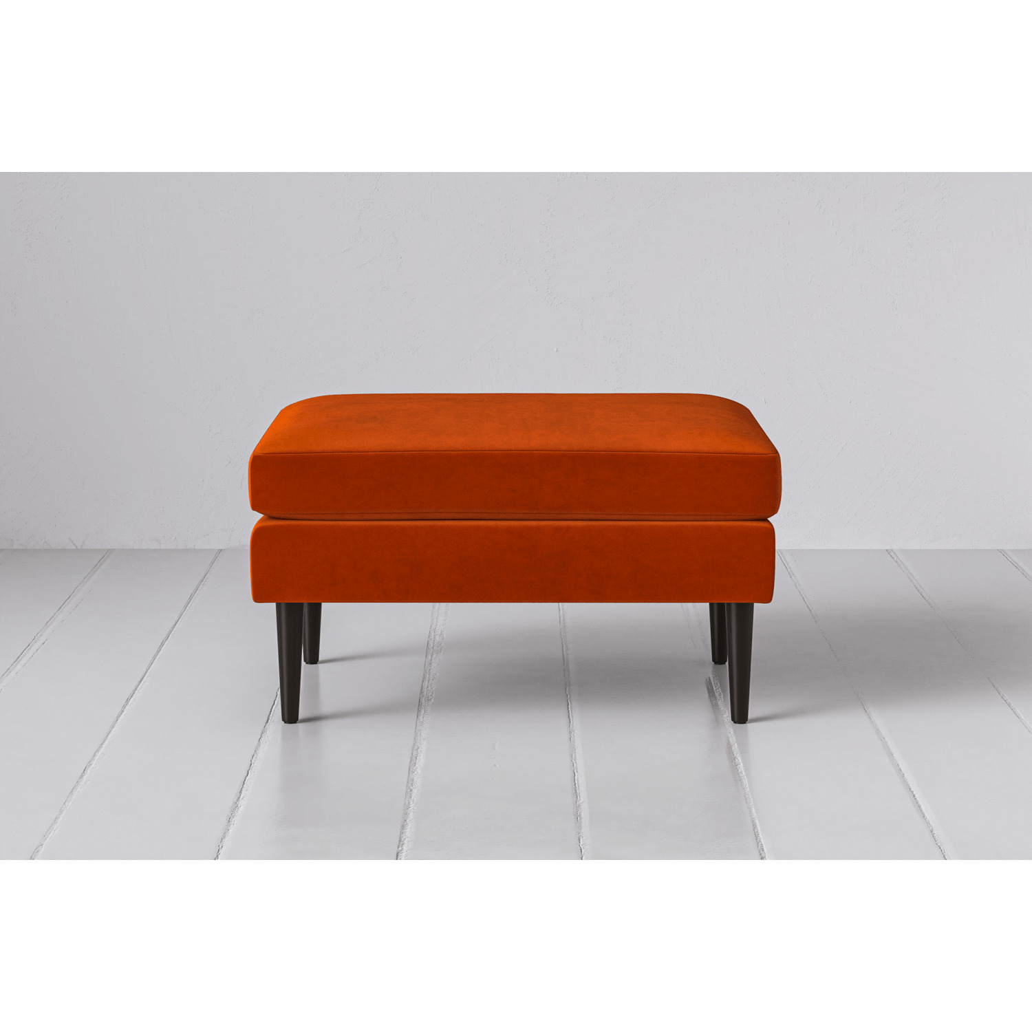 Eco Velvet Ottoman from Swyft - Paprika - Model 01 - Quick Delivery by Swyft | ufurnish.com