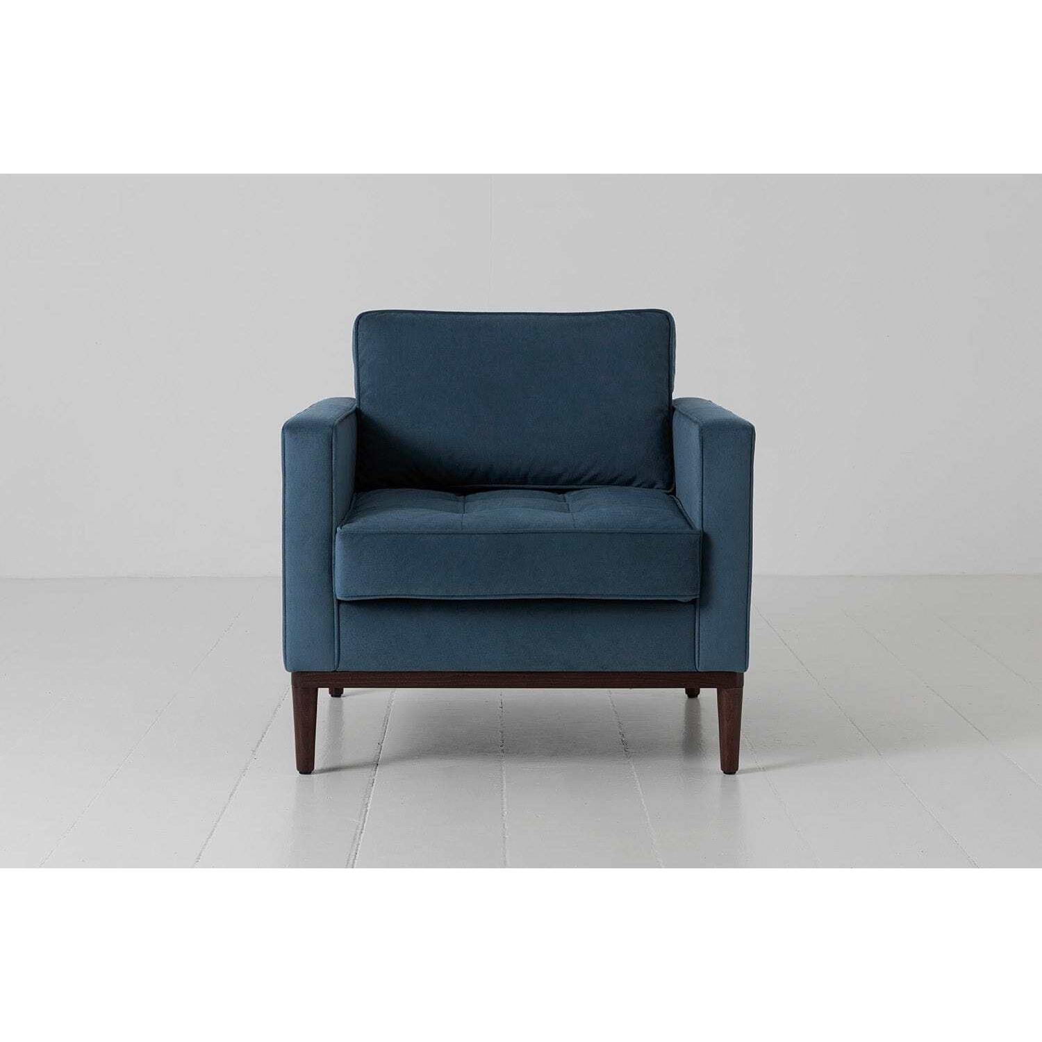 Velvet Armchair from Swyft - Teal - Model 02 - Next Day Delivery by ...