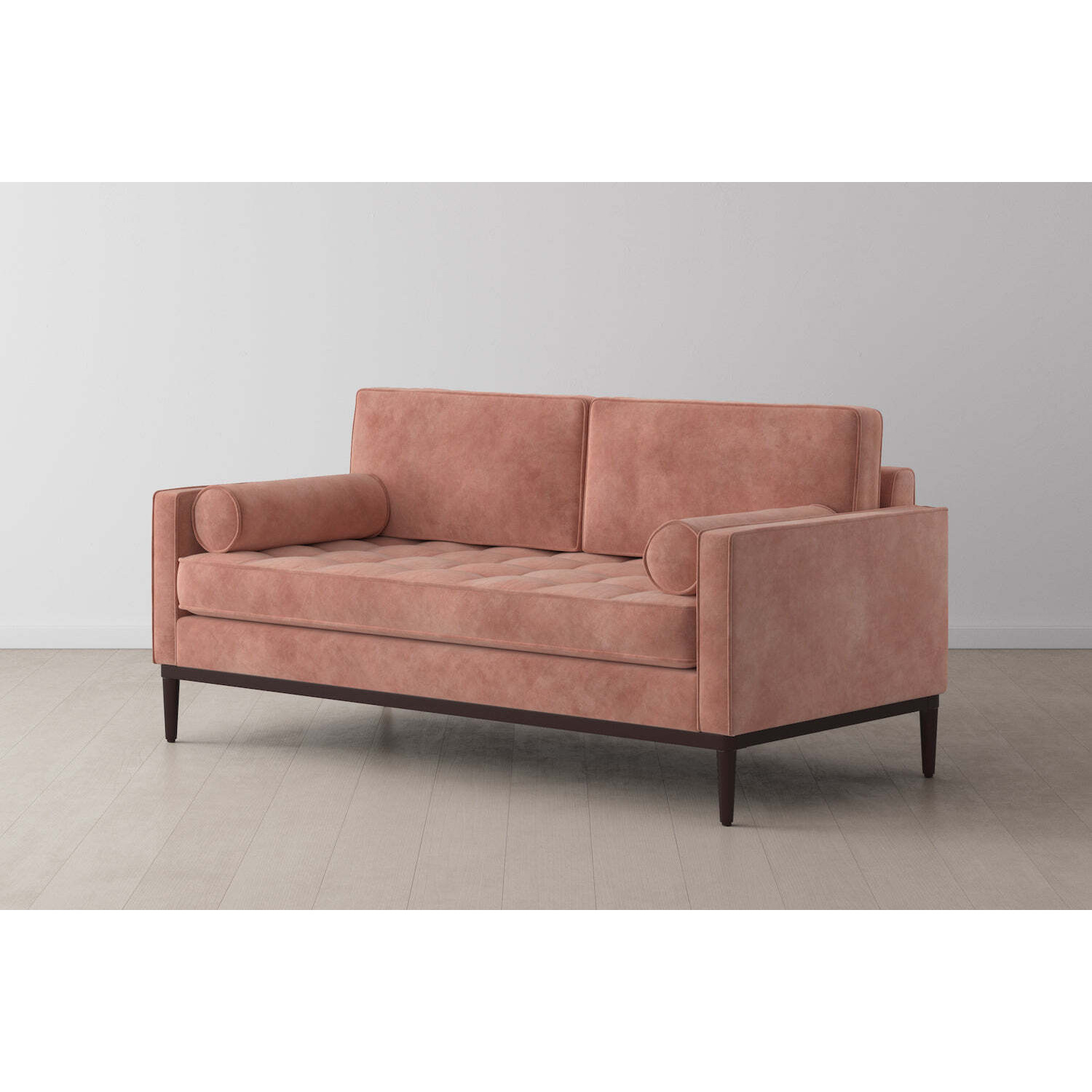 Mottled Velvet 2 Seater Sofa from Swyft - Terracotta - Model 02 - Quick ...