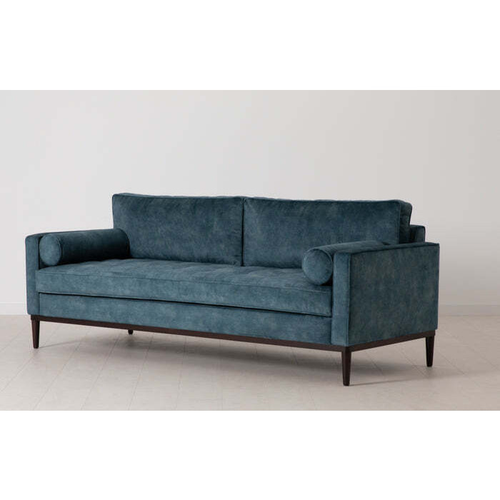Mottled Velvet 3 Seater Sofa from Swyft - Ocean - Model 02 - 24hr ...