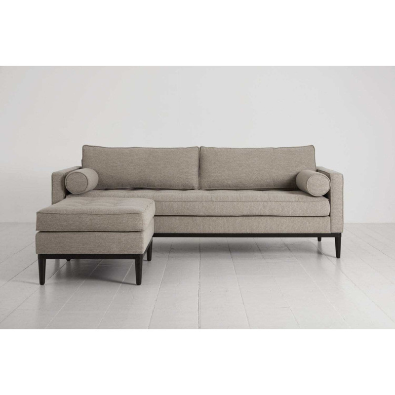 Linen 3 Seater Left Chaise Sofa - Pumice - Model 02 - Next Day Delivery by Swyft | ufurnish.com