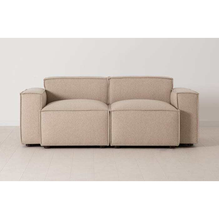 Wool 2 Seater Modular Sofa from Swyft - Ecru - Model 03 - 24hr Delivery ...