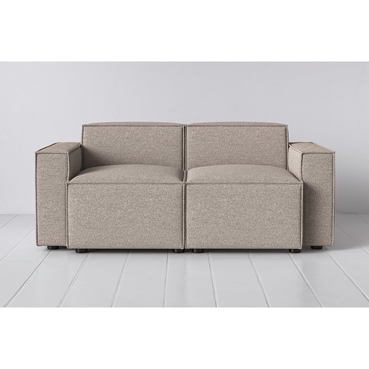 Boucle 2 Seater Modular Sofa from Swyft - Sand - Model 03 - Quick ...