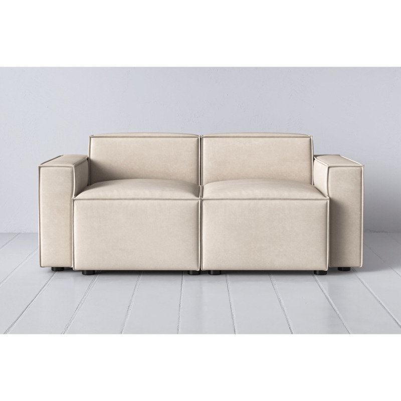 Faux Suede 2 Seater Modular Sofa from Swyft - Alabaster - Model 03 ...