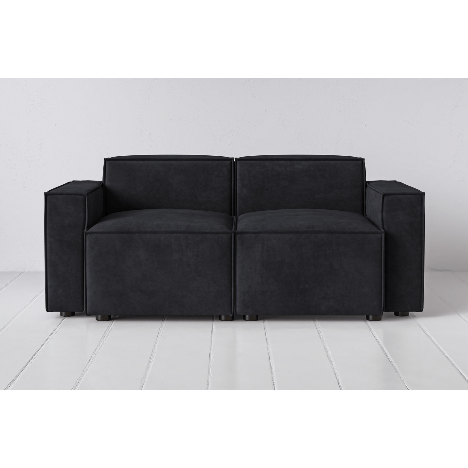Faux Suede 2 Seater Modular Sofa from Swyft - Ink - Model 03 - Quick ...