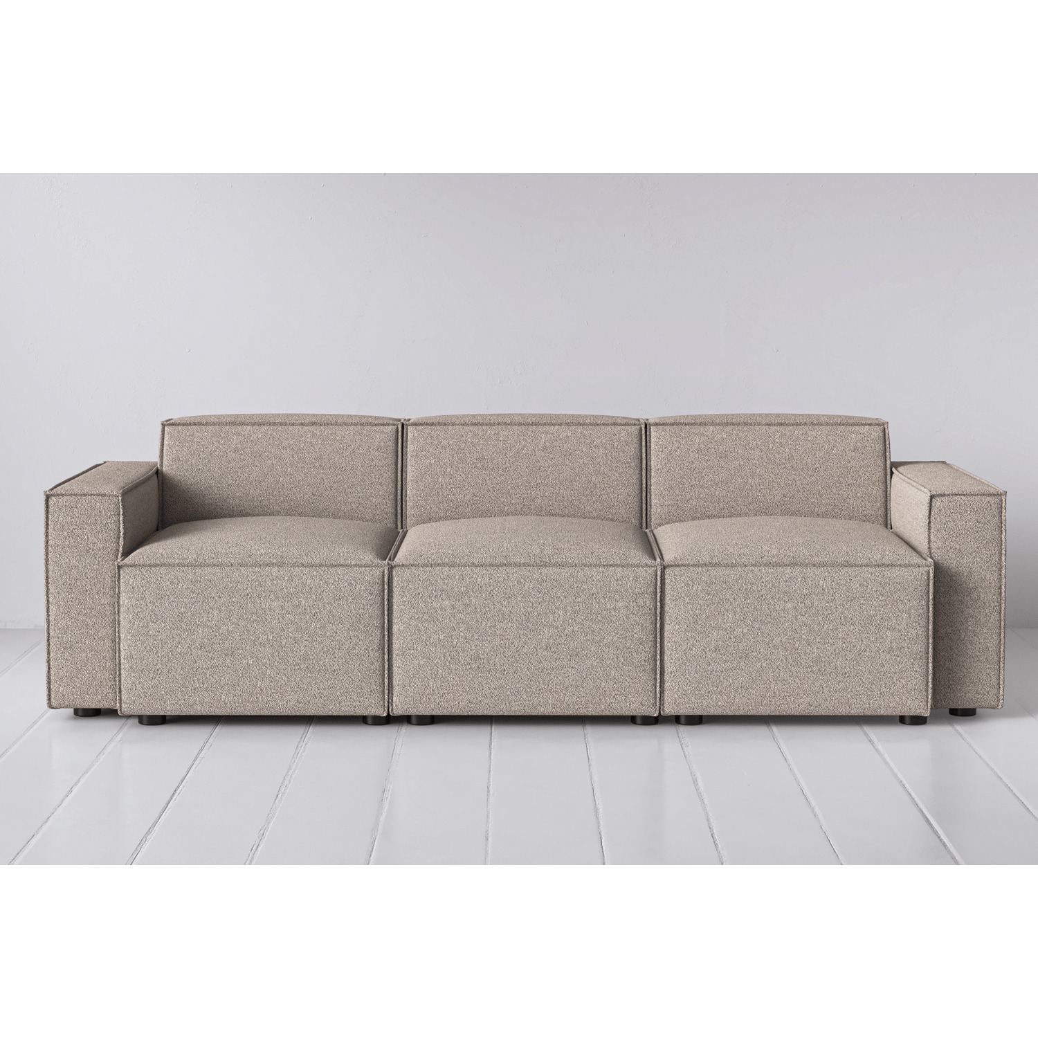 Boucle 3 Seater Modular Sofa from Swyft - Sand - Model 03 - Quick ...