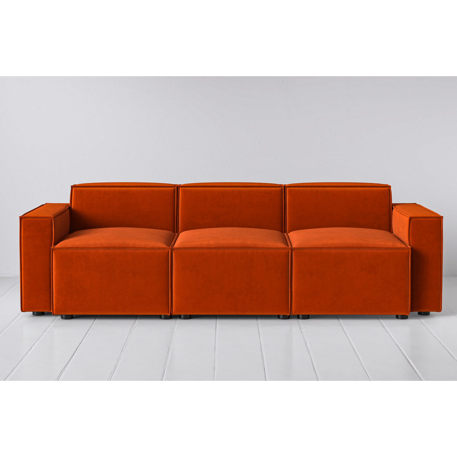 Eco Velvet 3 Seater Modular Sofa from Swyft - Paprika - Model 03 ...