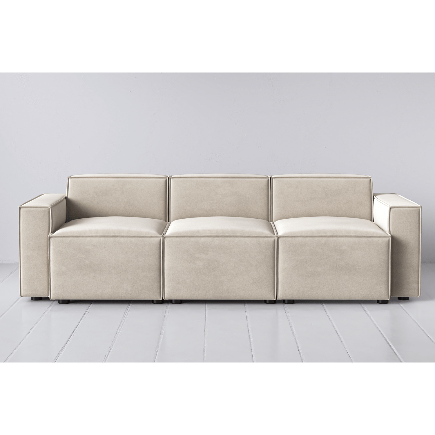 Chenille 3 Seater Modular Sofa from Swyft - Chalk - Model 03 - Quick ...