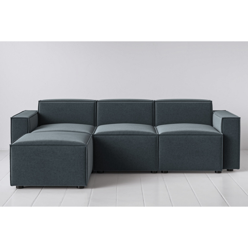 Chenille 3 Seater Left Chaise Modular Sofa - Hydro - Model 03 - Quick Delivery by Swyft ...