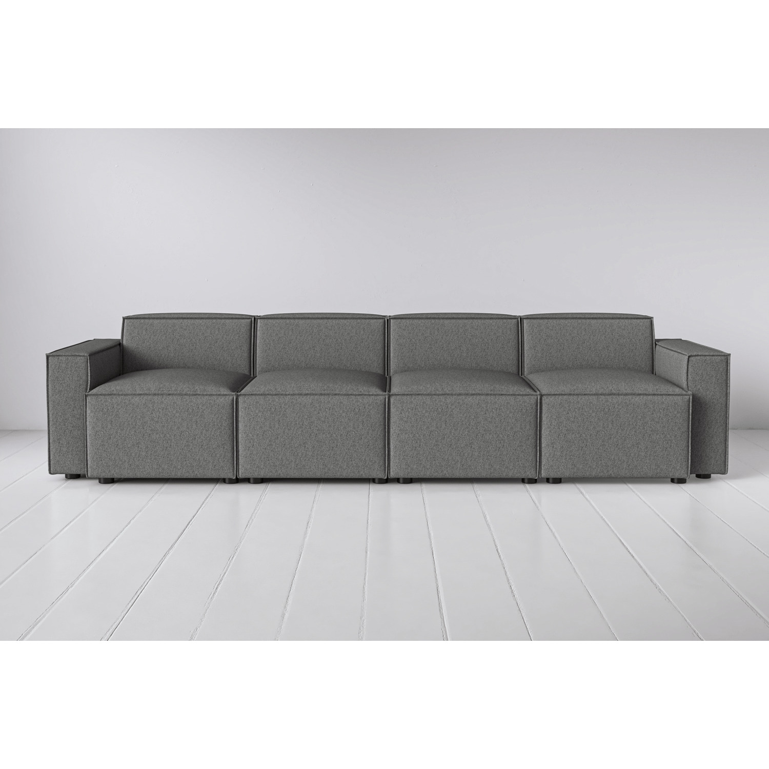 Wool 4 Seater Modular Sofa from Swyft - Slate - Model 03 - Quick ...