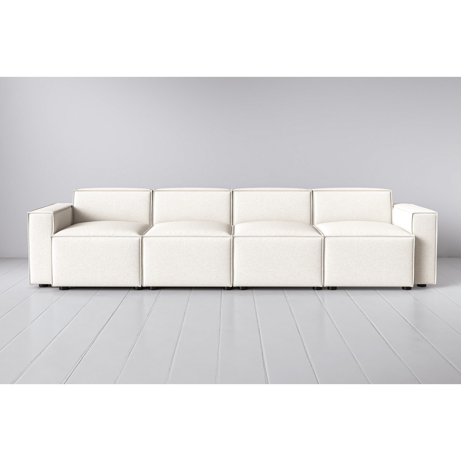 Boucle 4 Seater Modular Sofa from Swyft - Ivory - Model 03 - Quick ...