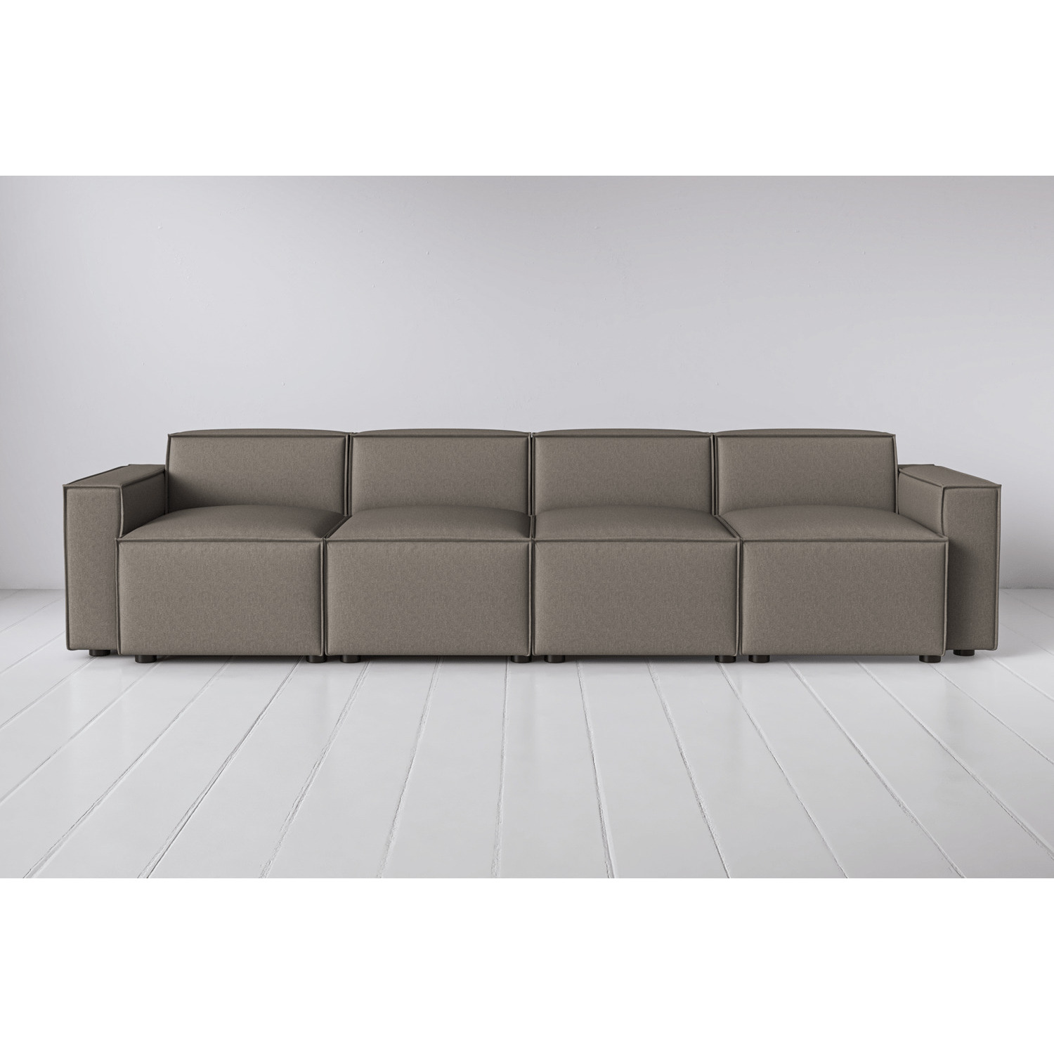 Linen 4 Seater Modular Sofa from Swyft - Graphite - Model 03 - Quick ...