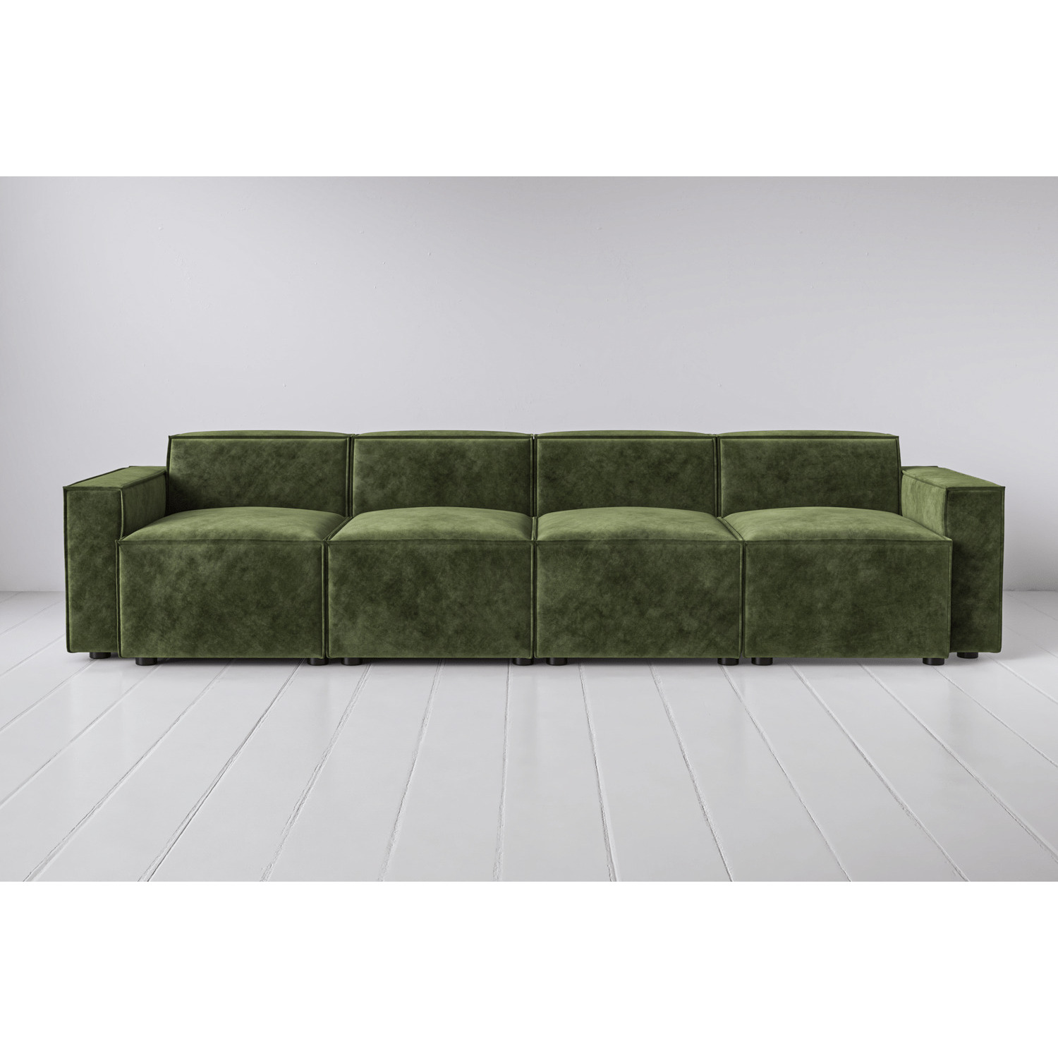 Mottled Velvet 4 Seater Modular Sofa from Swyft - Conifer - Model 03 ...