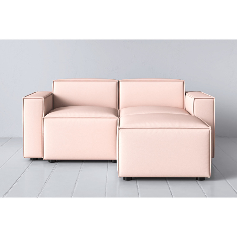 Cotton 2 Seater Right Chaise Modular Sofa - Rose - Model 03 - Quick ...