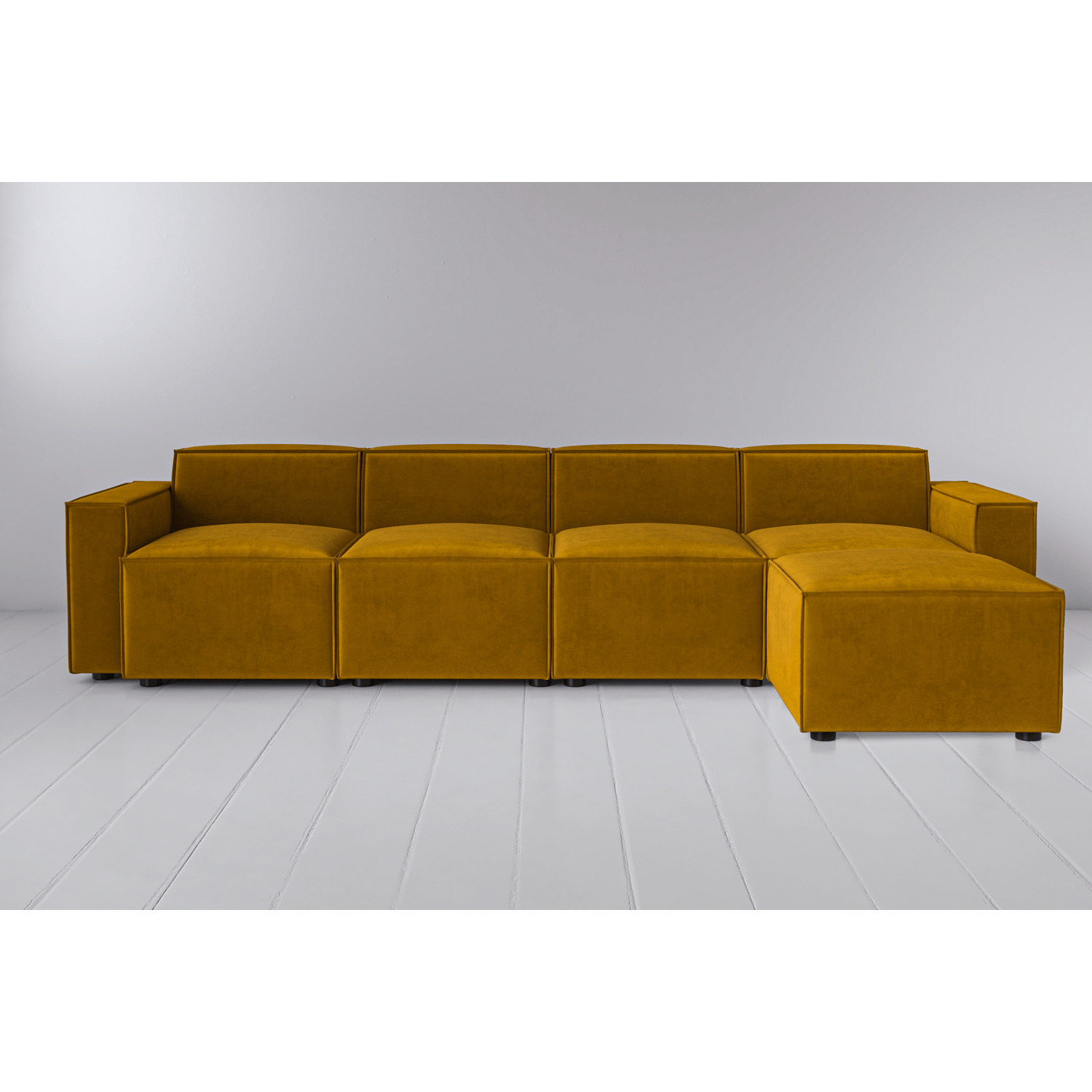 Model 03 4 Seater Right Chaise from Swyft - Mustard - Quick Delivery by ...