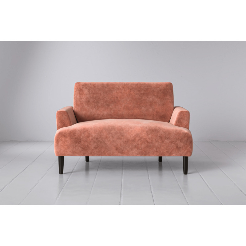 Mottled Velvet Love Seat from Swyft - Terracotta - Model 05 - Quick ...