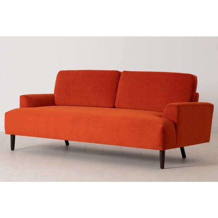Eco Velvet 3 Seater Sofa from Swyft - Paprika - Model 05 - Quick ...