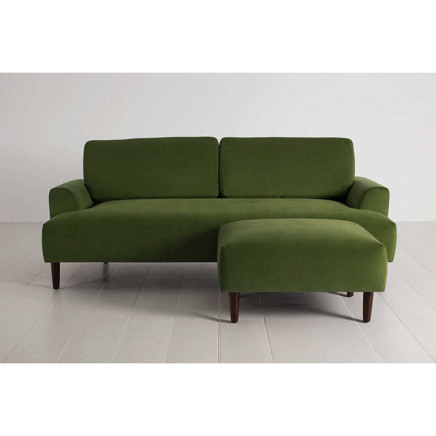 Velvet 3 Seater Right Chaise Sofa - Vine - Model 05 - Next Day Delivery ...