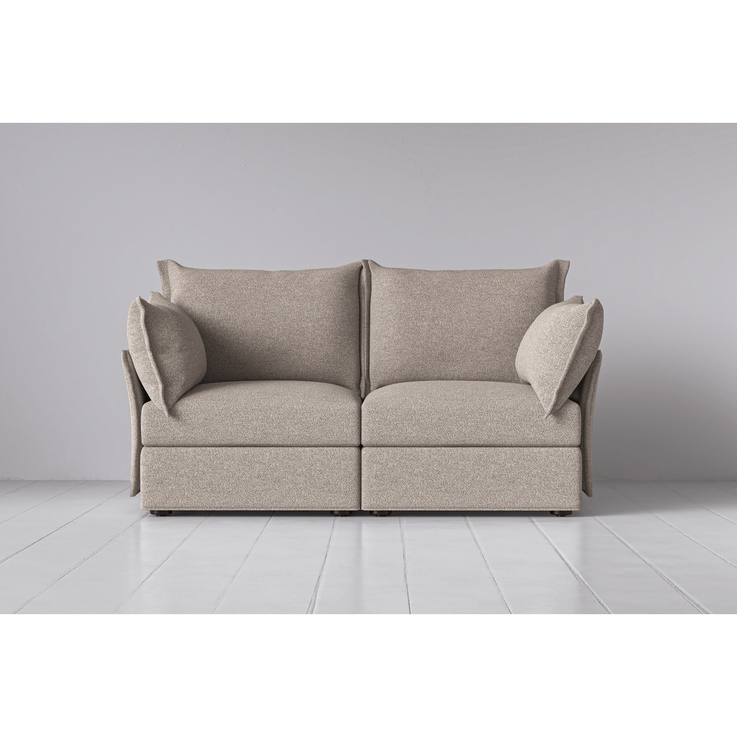 Boucle 2 Seater Sofa from Swyft - Sand - Model 06 - Quick Delivery by Swyft | ufurnish.com