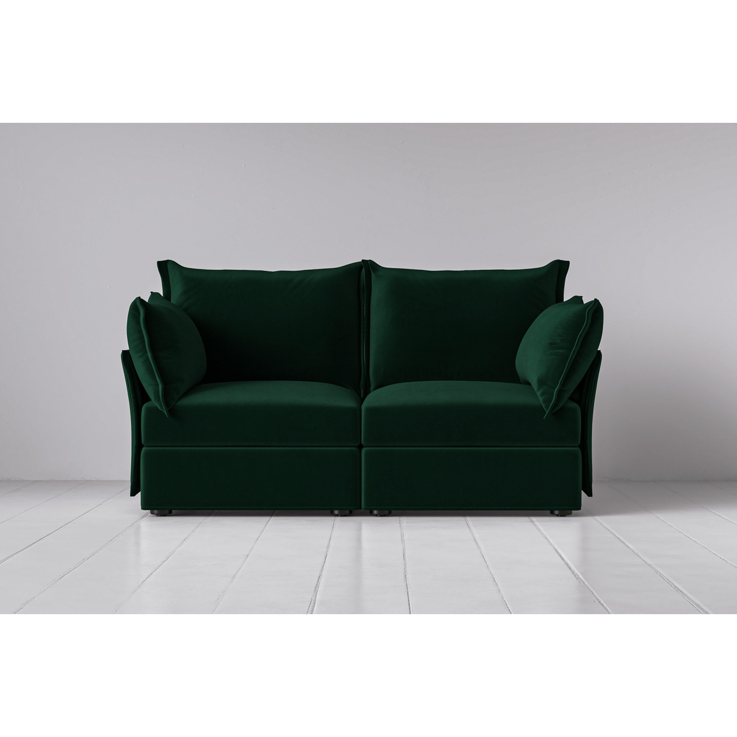 Eco Velvet 2 Seater Sofa from Swyft - Forest - Model 06 - Quick ...