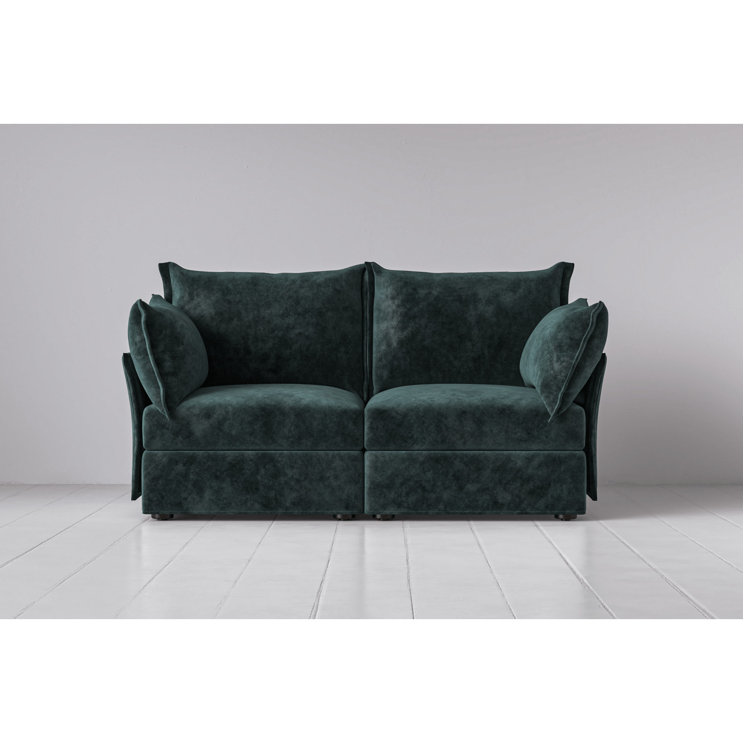 Mottled Velvet 2 Seater Sofa from Swyft - Ocean - Model 06 - Quick ...