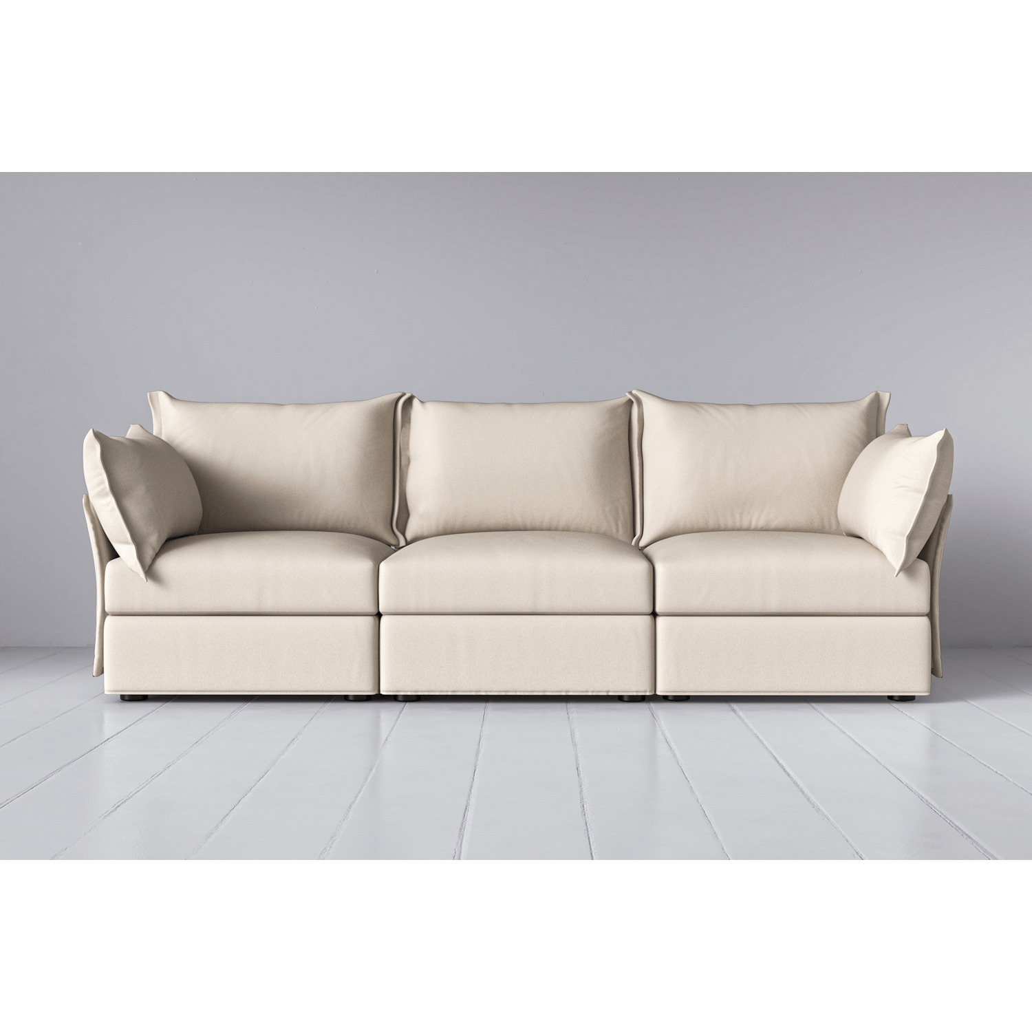 Linen 3 Seater Sofa from Swyft - Silk - Model 06 - Quick Delivery by ...