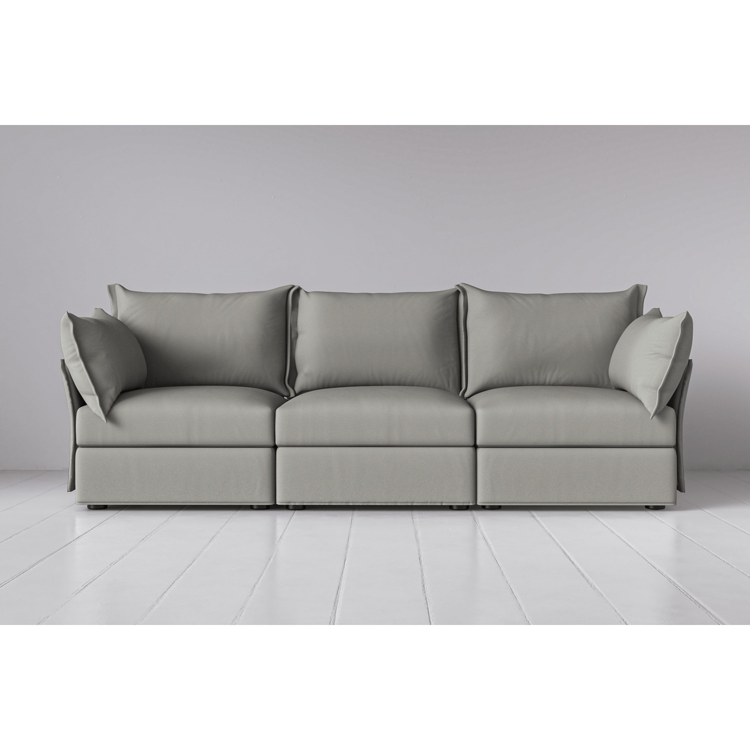 Cotton 3 Seater Sofa from Swyft - Smoke - Model 06 - Quick Delivery by ...
