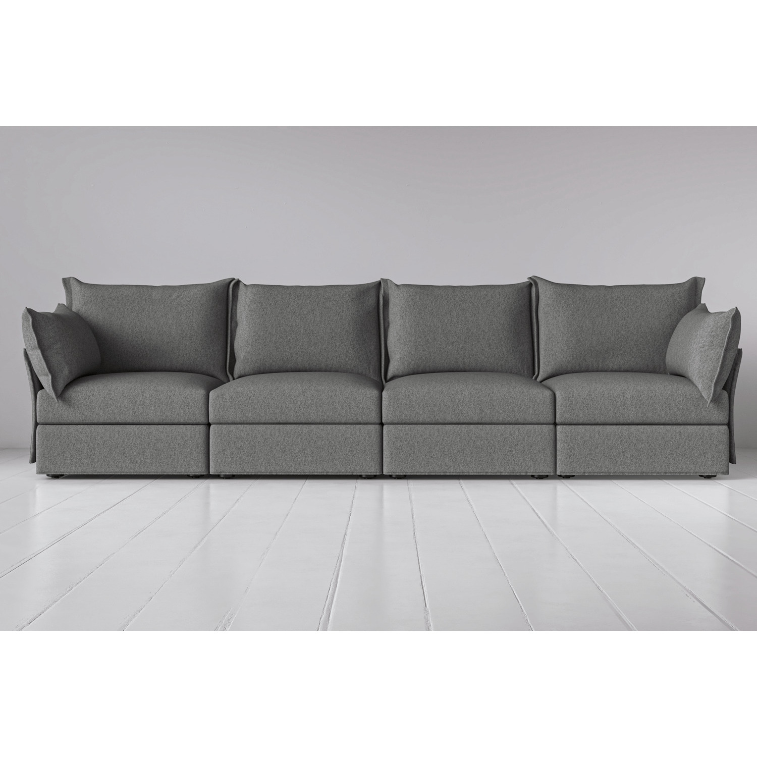 Wool 4 Seater Sofa from Swyft - Slate - Model 06 - Quick Delivery by ...