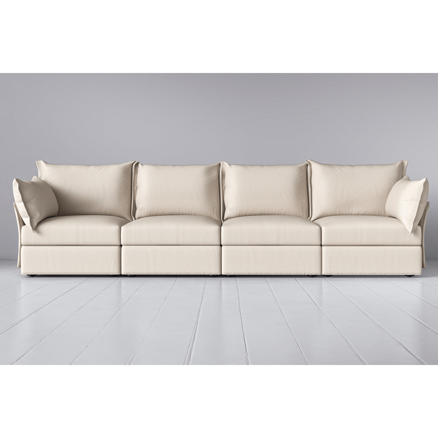Linen 4 Seater Sofa from Swyft - Silk - Model 06 - Quick Delivery by ...