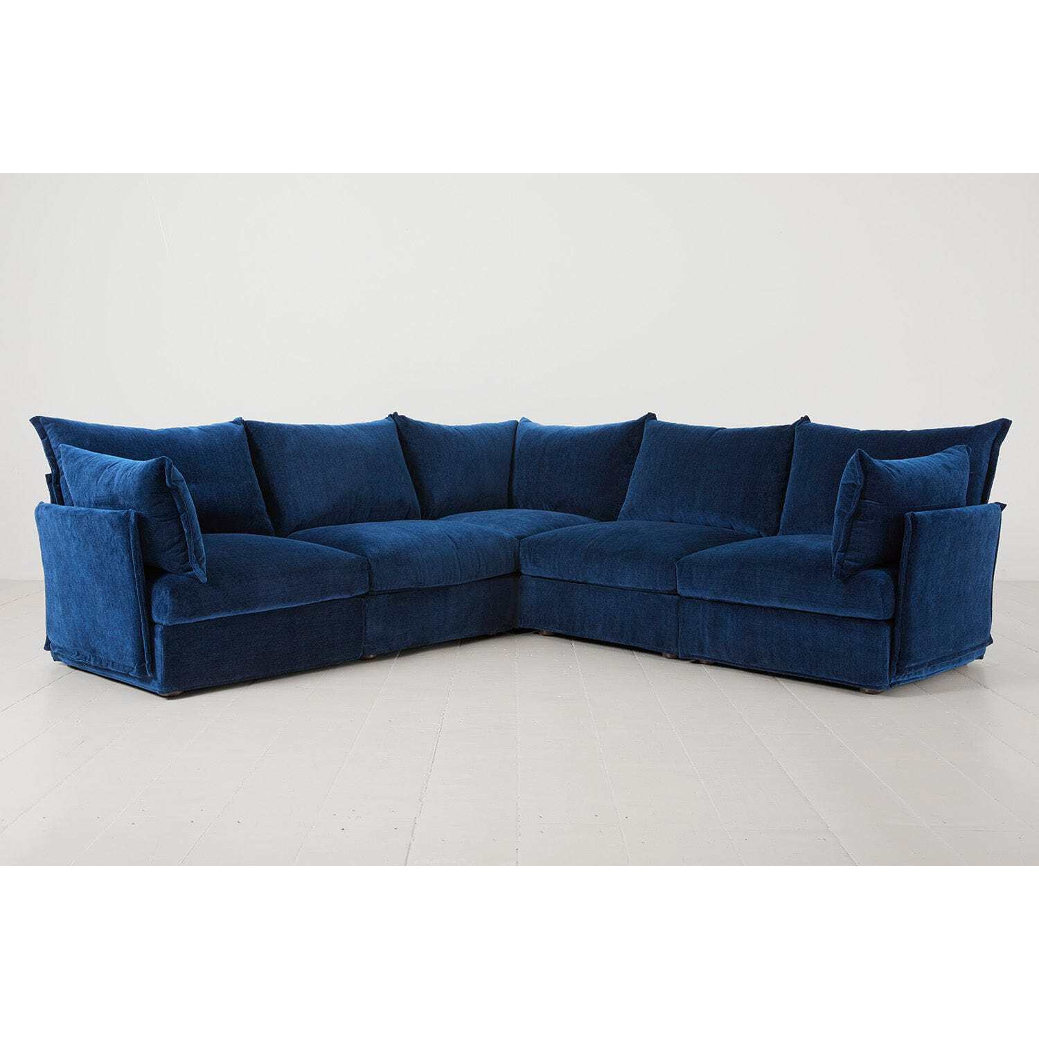 Royal Velvet Modular Corner Sofa from Swyft - Navy - Model 06 - Quick ...