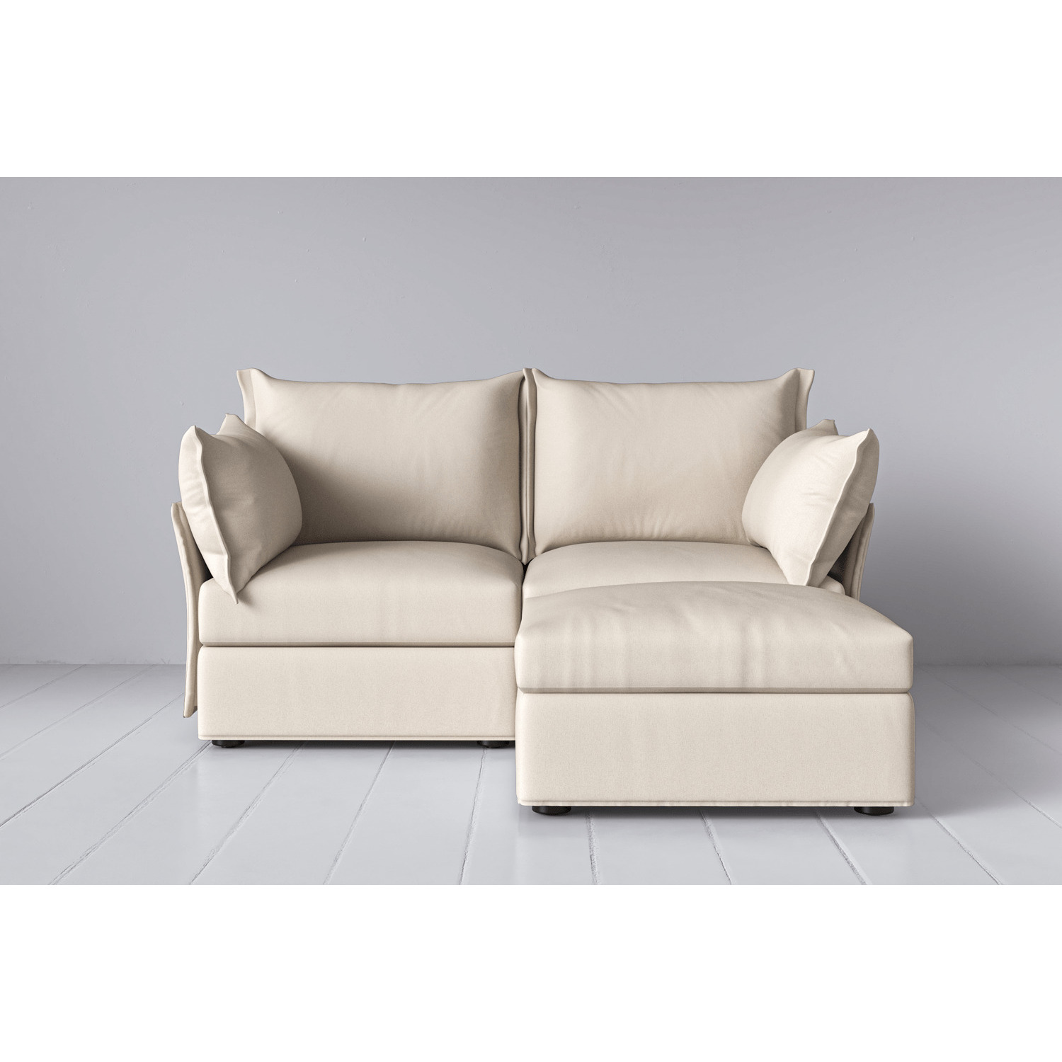 Linen 2 Seater Right Chaise sofa - Silk - Model 06 - Quick Delivery by ...