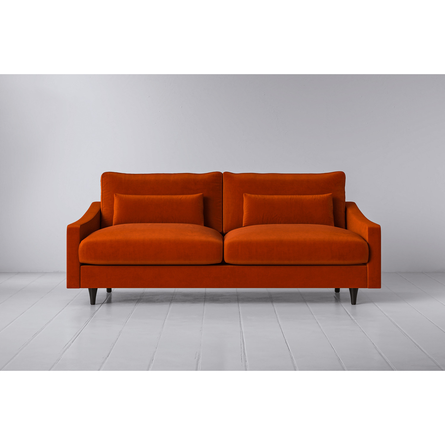 Eco Velvet 3 Seater Sofa from Swyft - Paprika - Model 07 - Quick ...