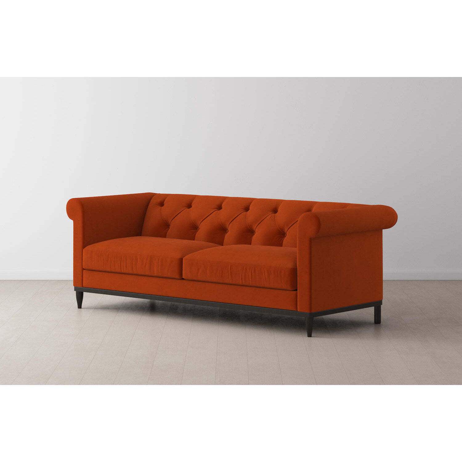 Eco-Velvet 2 Seater Sofa from Swyft - Paprika - Model 09 - Quick Delivery by Swyft | ufurnish.com