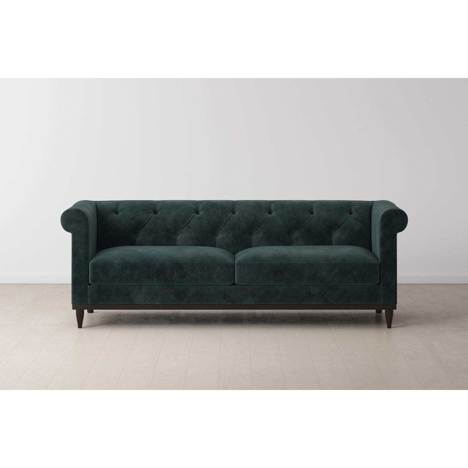 Velvet 3 Seater Sofa from Swyft - Ocean - Model 09 - Quick Delivery by ...