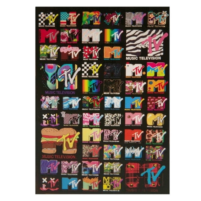 Mtv Logo Fabric Wall Banner - Multicoloured - 125Cm X 85Cm by Tesco ...