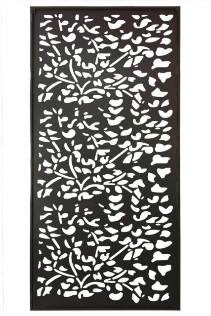 Amarelle Extra Large Metal Leaf design Decorative Garden screen 120cm X ...