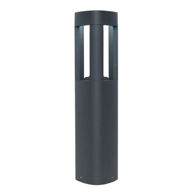 Tribeca Outdoor Bollard Light Frosted Acrylic, Textured Dark Grey Paint ...