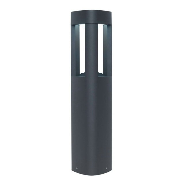 Tribeca Outdoor Bollard Light Frosted Acrylic, Textured Dark Grey Paint ...
