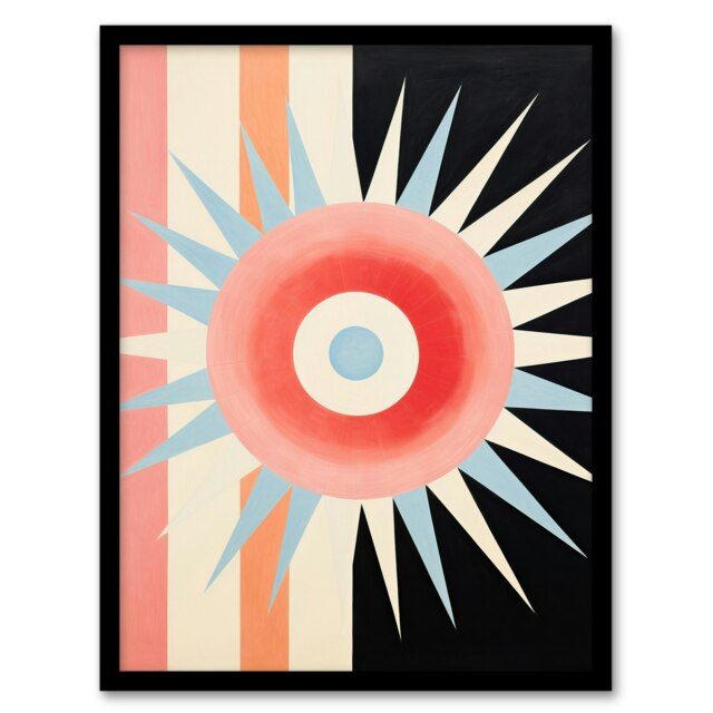 Aquarius Supernova Universe Sun Abstract Black Framed Wall Art Print A4 ...