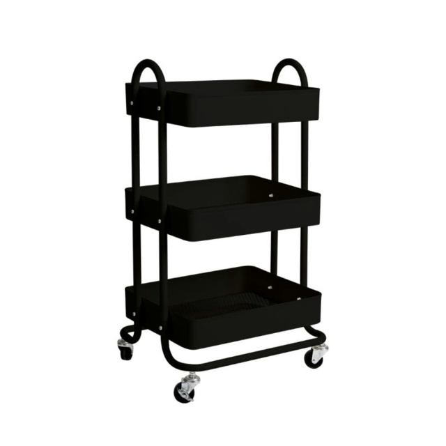 Levede 3 Tiers Kitchen Trolley Cart Steel Storage Rack Shelf Organiser ...