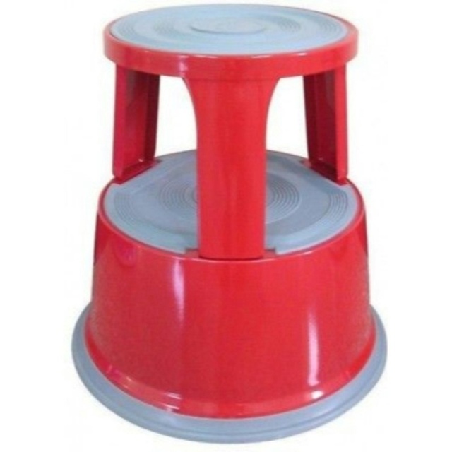 Janrax Red Metal Premium Rolling Kick Step Stool by Tesco - Marketplace ...