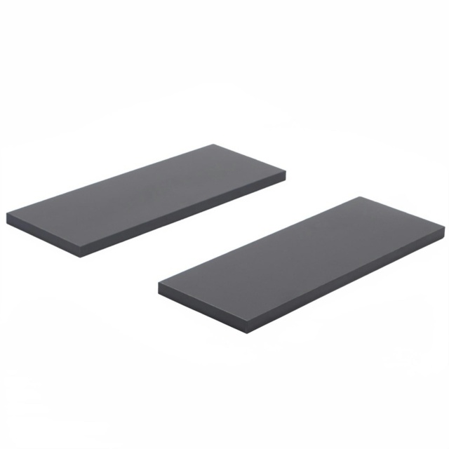 Ohs 2 X Wall Mounted Display Storage Floating Shelves, Medium - Grey by ...