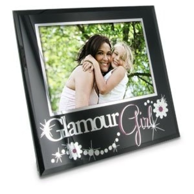 Black Glass Glamour Girl Photo Picture Frame 6X4 New by Tesco ...
