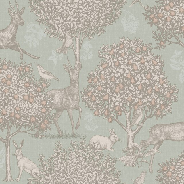Arthouse Woodland Scene Sage Green by Tesco - Marketplace | ufurnish.com