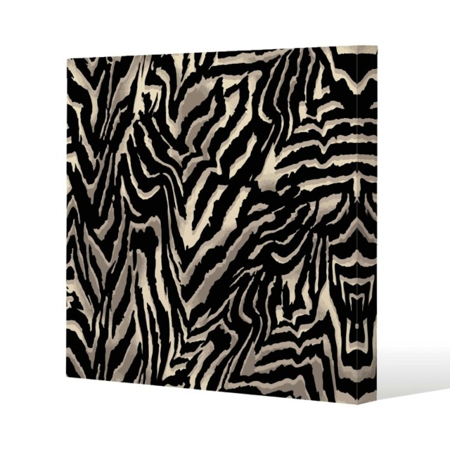 Gold Zebra Print (Canvas Print) 77 X 77 X 4Cm by Tesco - Marketplace ...