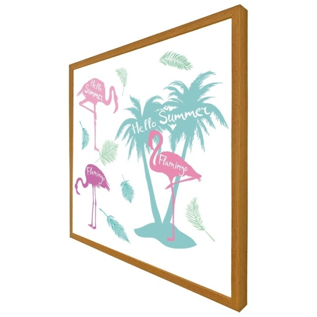 Palm & Flamingo (Picture Frame) Brown - Oak - Xs by Tesco - Marketplace ...
