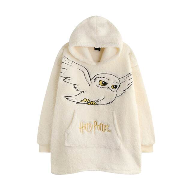 Harry potter womens/ladies hedwig blanket hoodie - beige - one size by ...