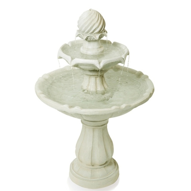 Primrose Imperial Solar Powered Tiered Garden Water Feature Fountain ...