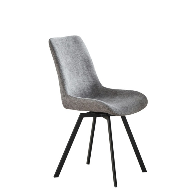 Set Of 2 Caino Swivel Seat Fabric Dining Chairs - Grey by Tesco ...