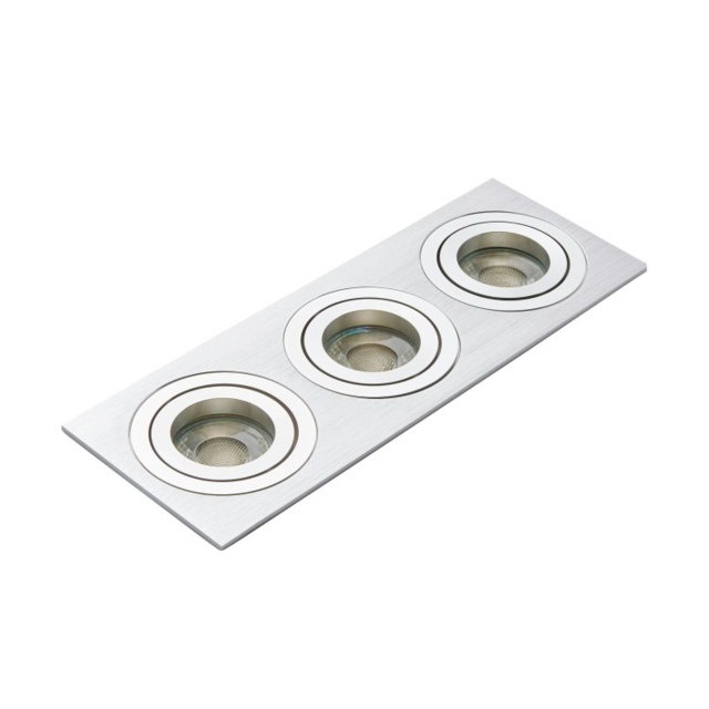 Bhs Faina 3 Light Adjustable Triple Recessed Spotlight, Silver by Tesco ...